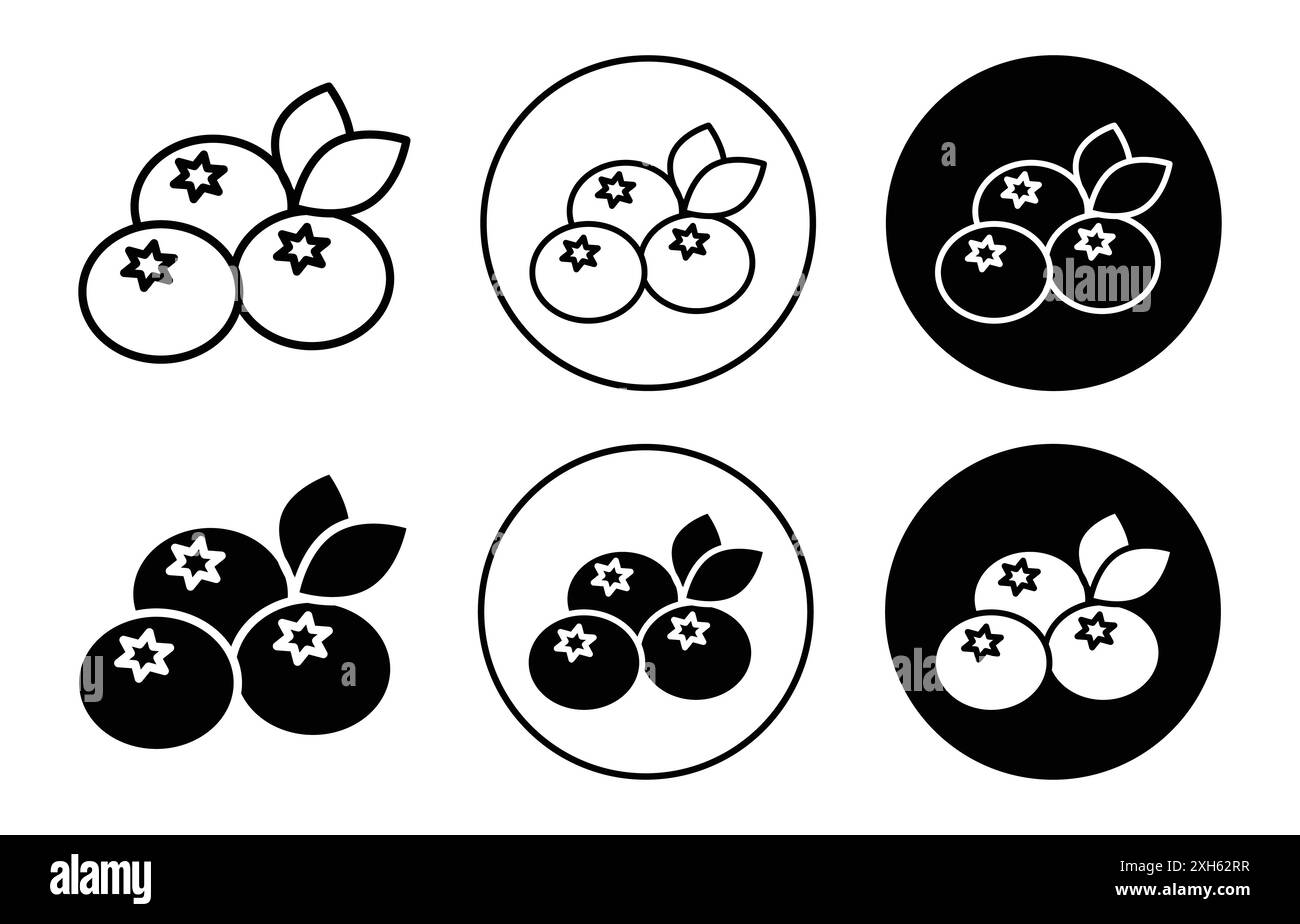 Blueberry blackberry line white Black and White Stock Photos & Images ...