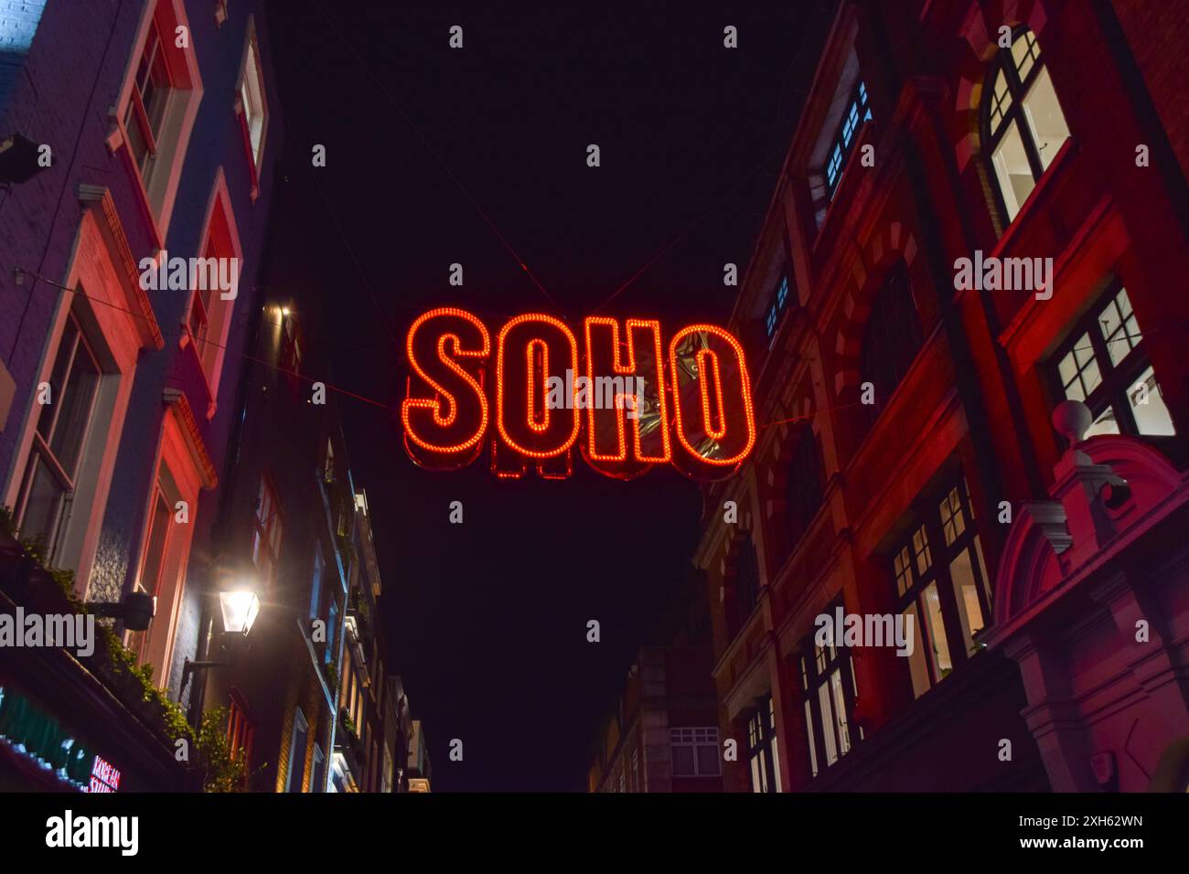 London, UK, 25th November 2021. Soho neon sign in the famous area in ...