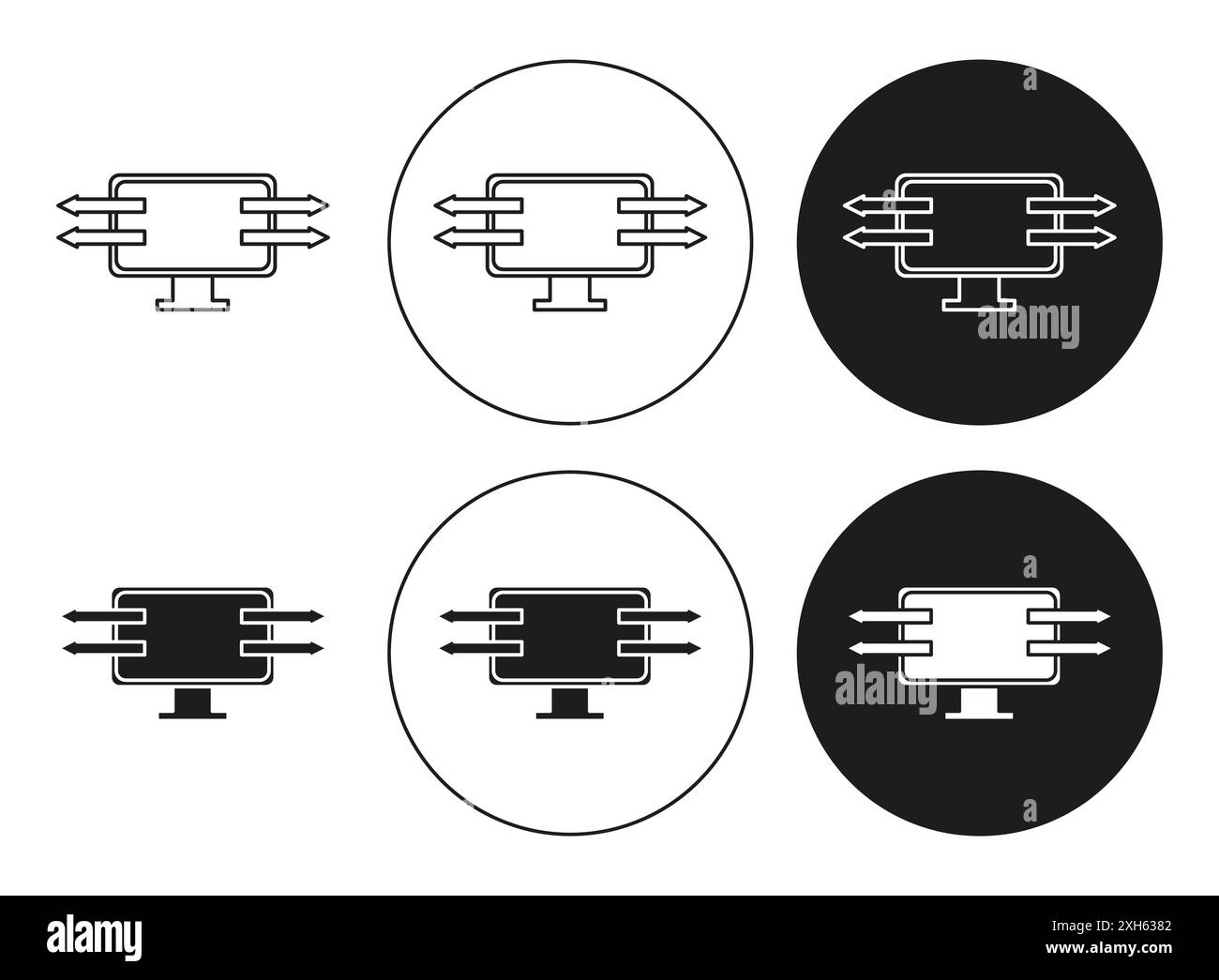 data streaming icon Vector symbol or sign set collection in black and ...