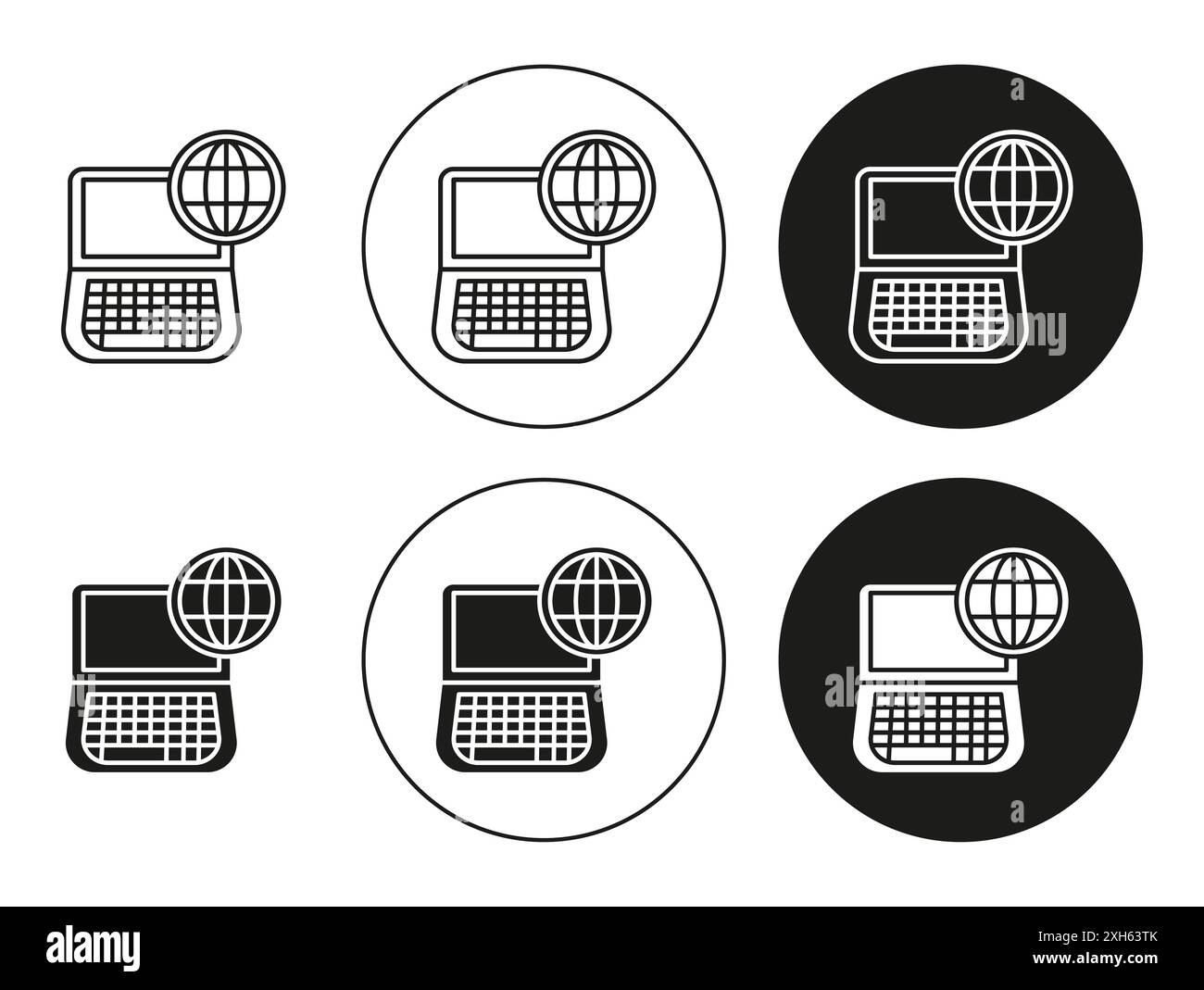 Digital marketing icon Vector symbol or sign set collection in black ...