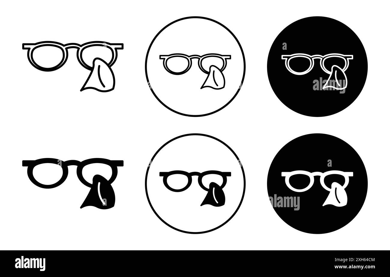 Cleaning Eye Glasses Icon Stock Vector Image And Art Alamy