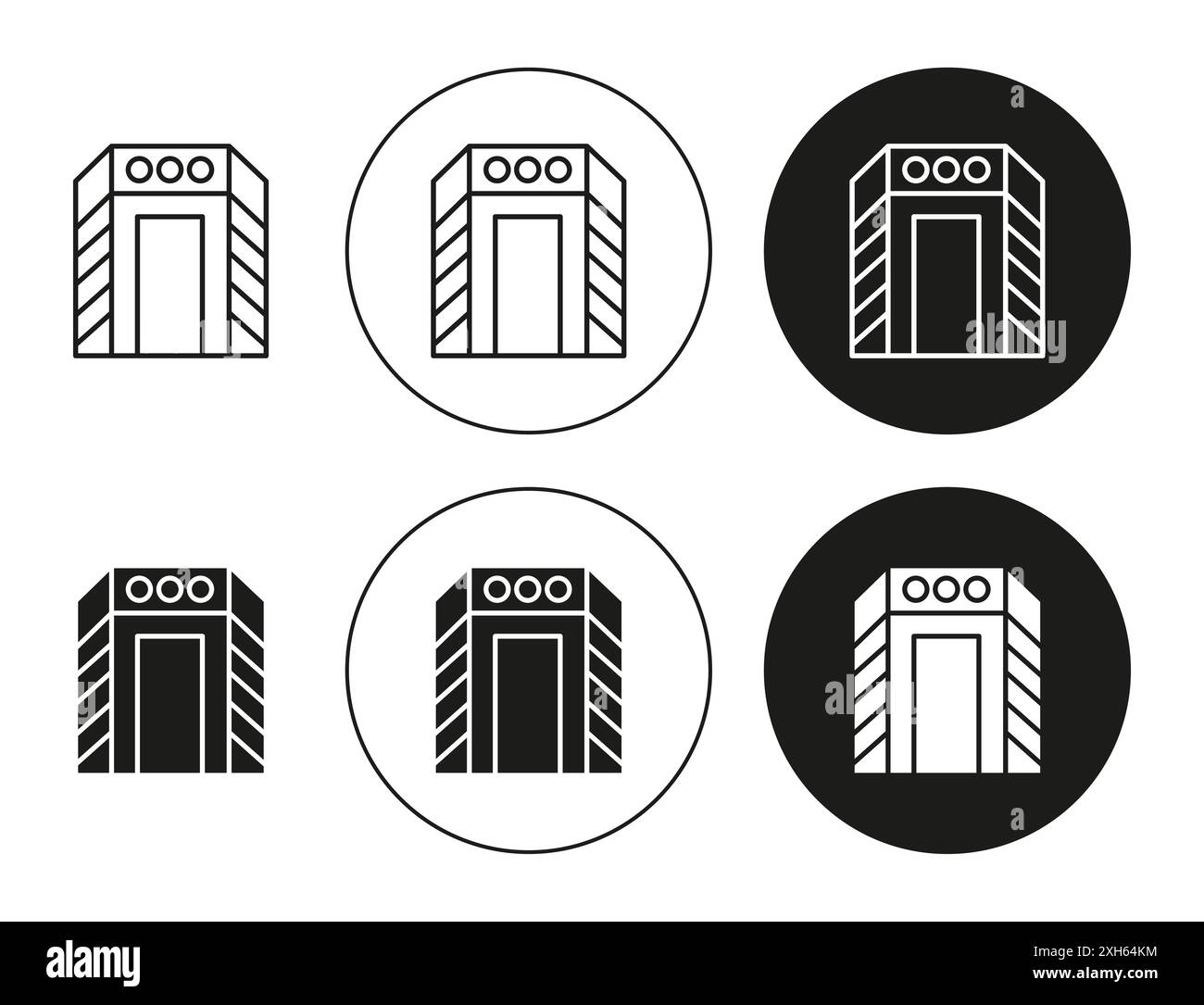 Infrared heat cabin icon Vector symbol or sign set collection in black ...