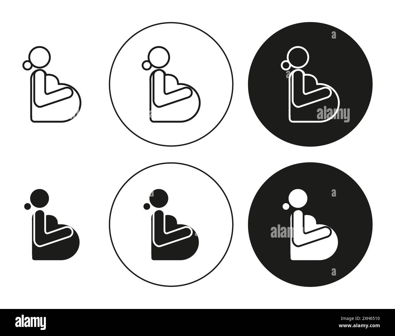 Obstetrician and Gynecologist icon Vector symbol or sign set collection ...