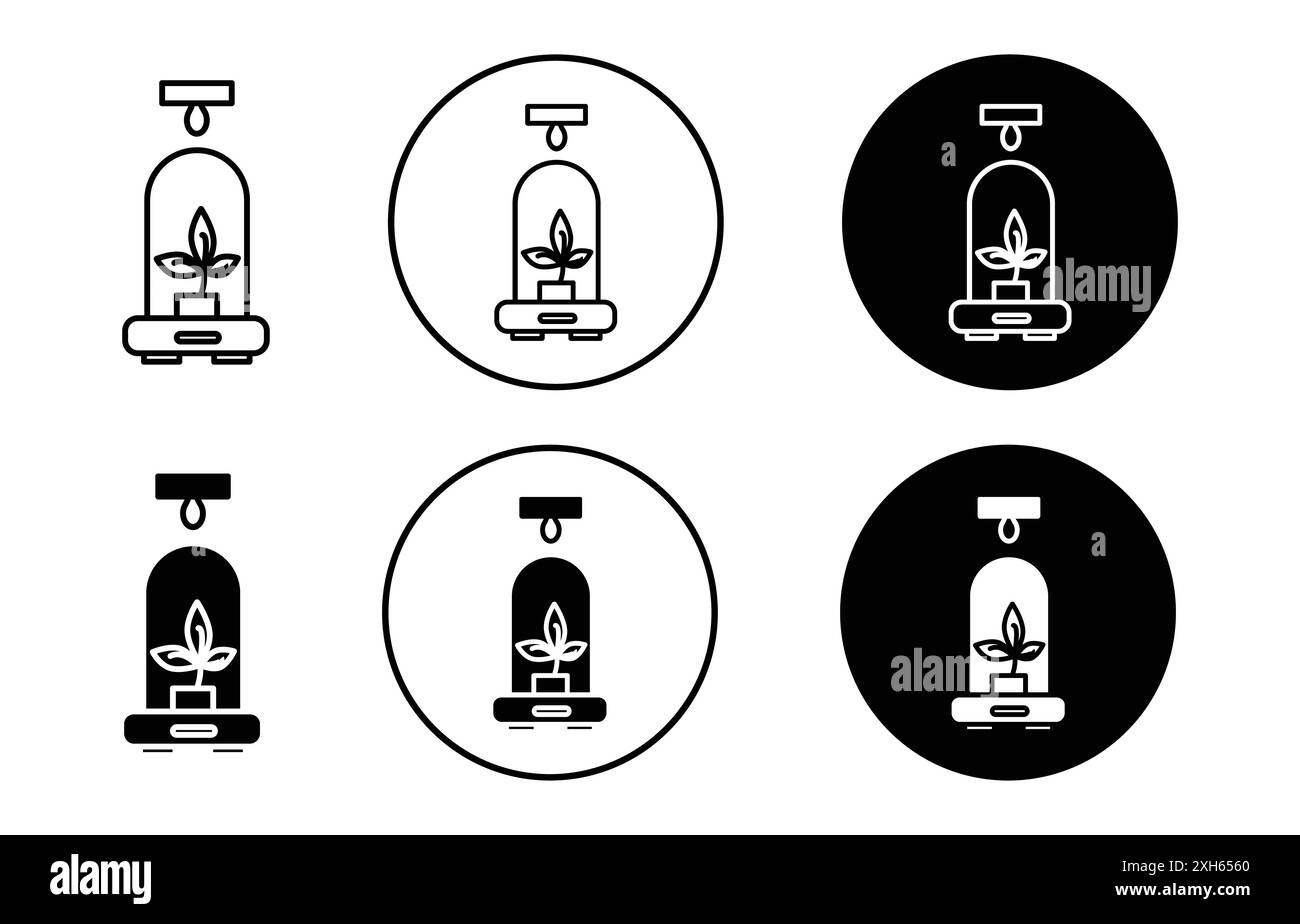 incubator icon Vector symbol or sign set collection in black and white ...