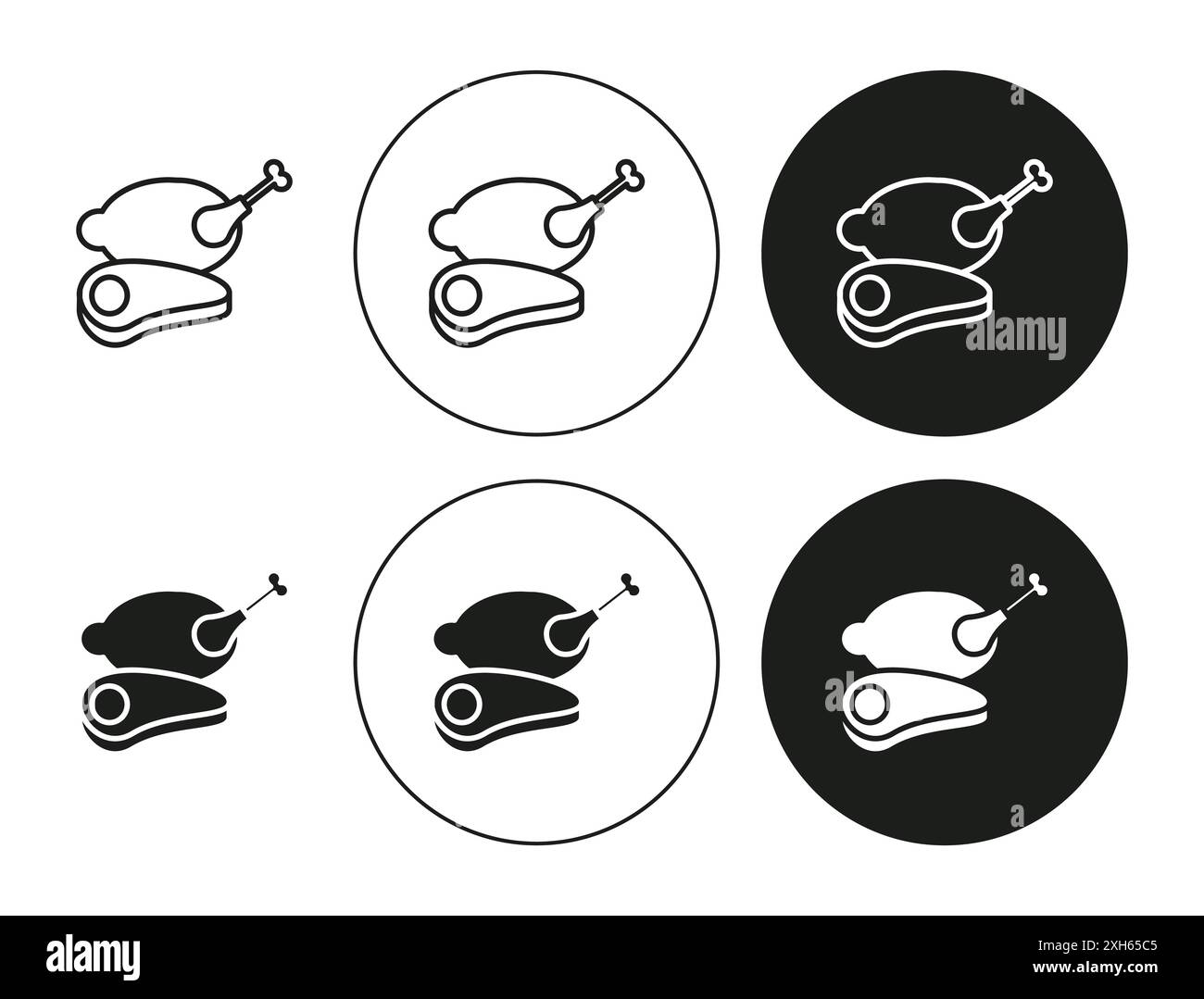 Cooked chop meal Stock Vector Images - Alamy