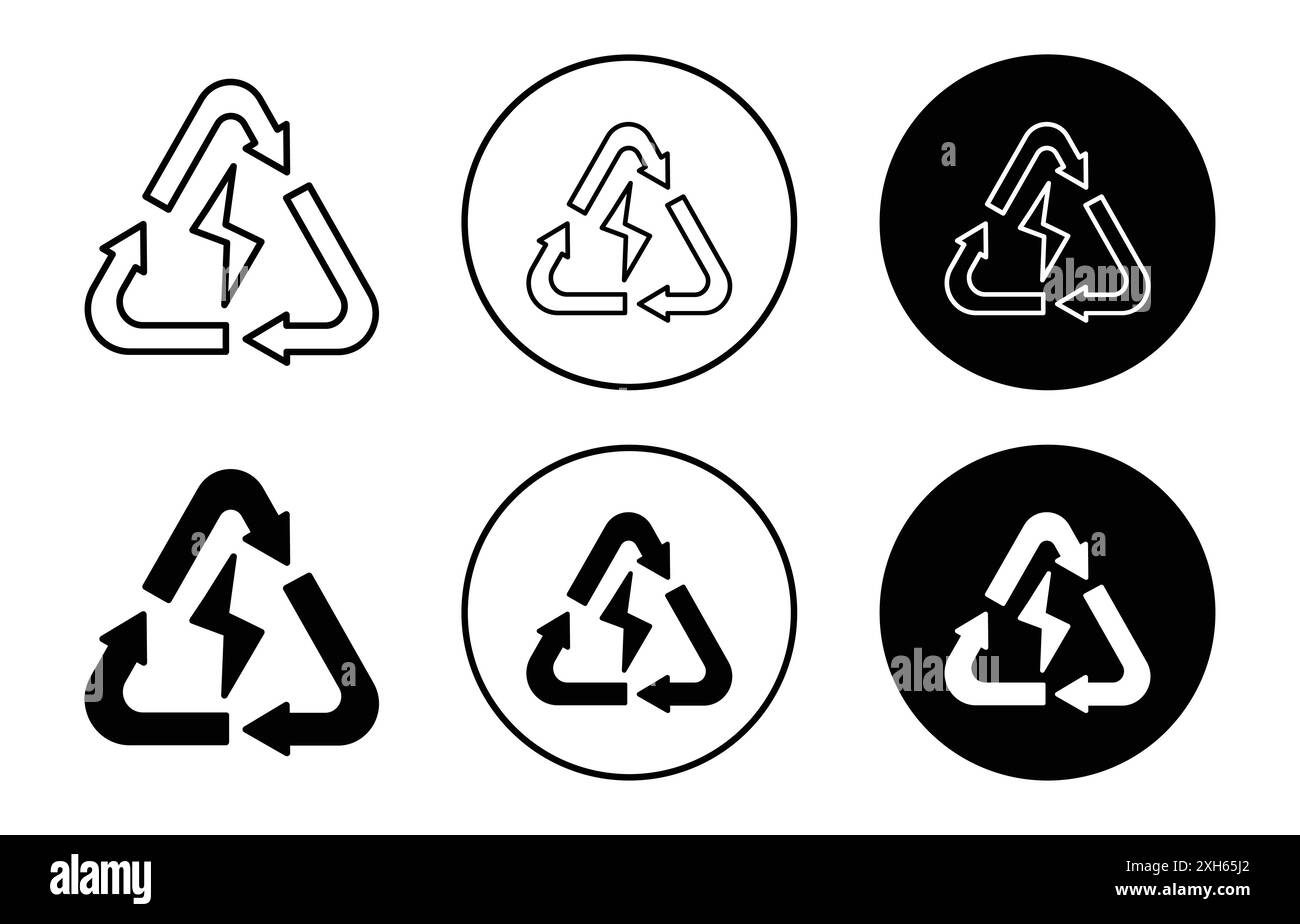 renewable energy icon Vector symbol or sign set collection in black and ...