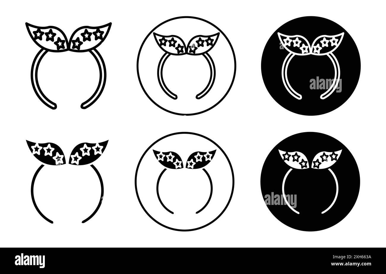Black white hairband Stock Vector Images - Alamy