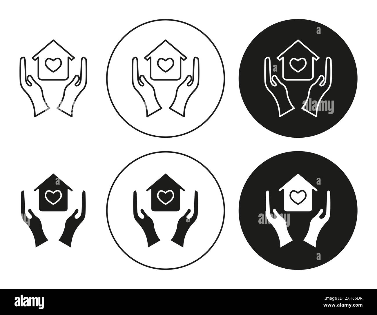 Shelter icon Vector symbol or sign set collection in black and white ...