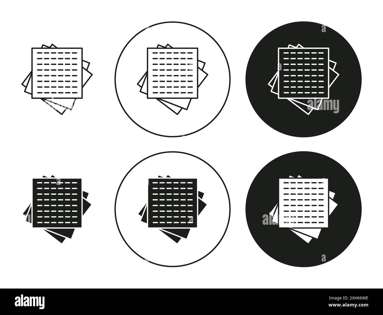 Sandpaper icon Vector symbol or sign set collection in black and white ...