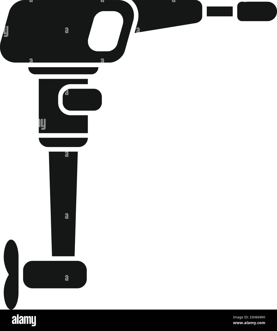 Black silhouette of a boat motor, highlighting the mechanics of water ...