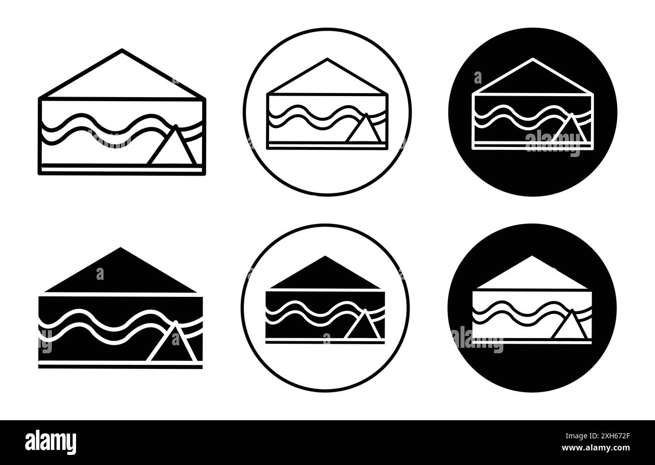 sandwich icon Vector symbol or sign set collection in black and white ...