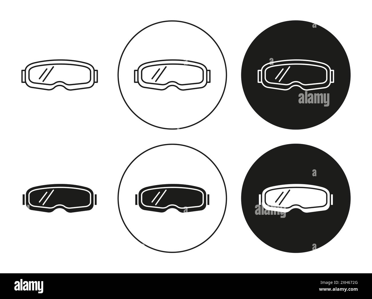Safety goggles flat design Stock Vector Images - Alamy