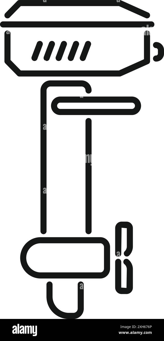 Simple boat motor icon depicting the engine powering a vessel Stock ...
