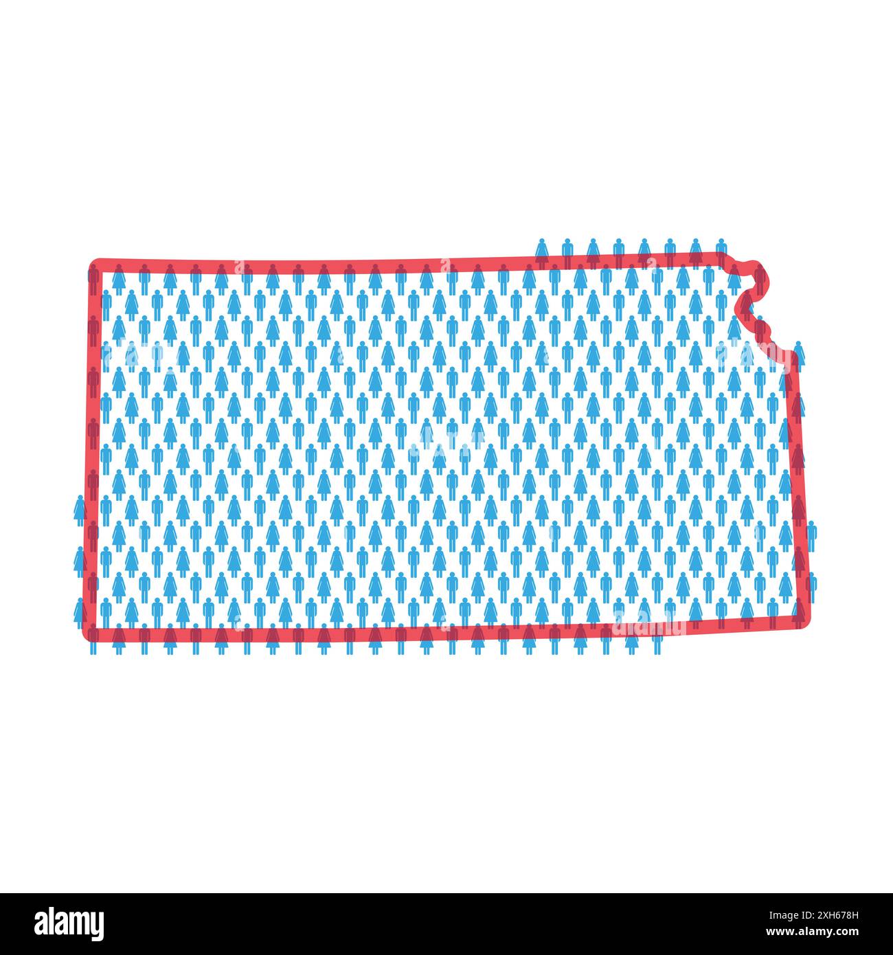 Population density map usa Cut Out Stock Images & Pictures - Alamy