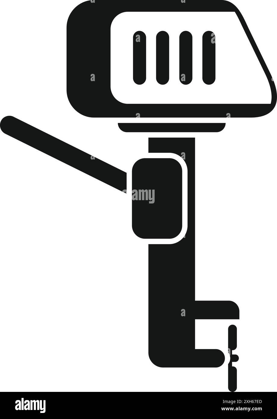 Black silhouette icon of a motor boat engine providing power for ...