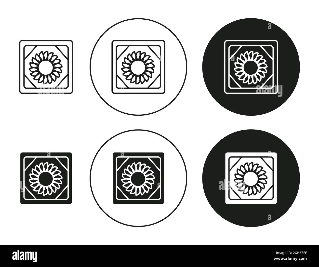 Tiles icon Vector symbol or sign set collection in black and white ...