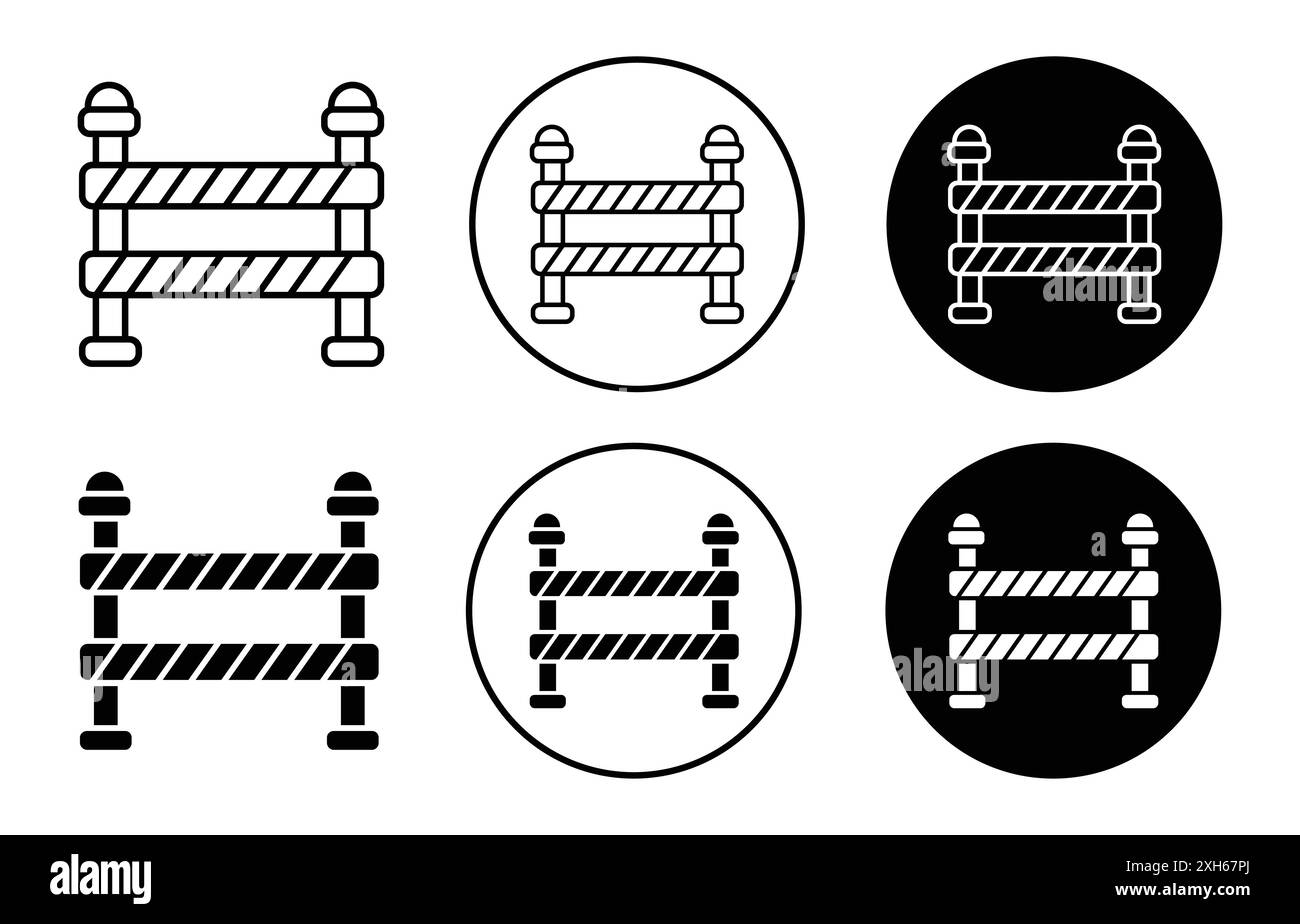 police Vector symbol or sign set collection in black and white outline ...