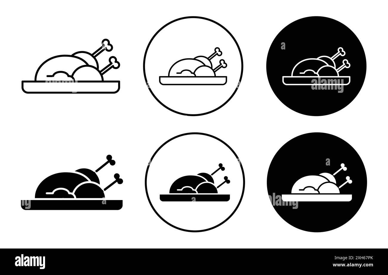 pecking duck food icon Vector symbol or sign set collection in black ...