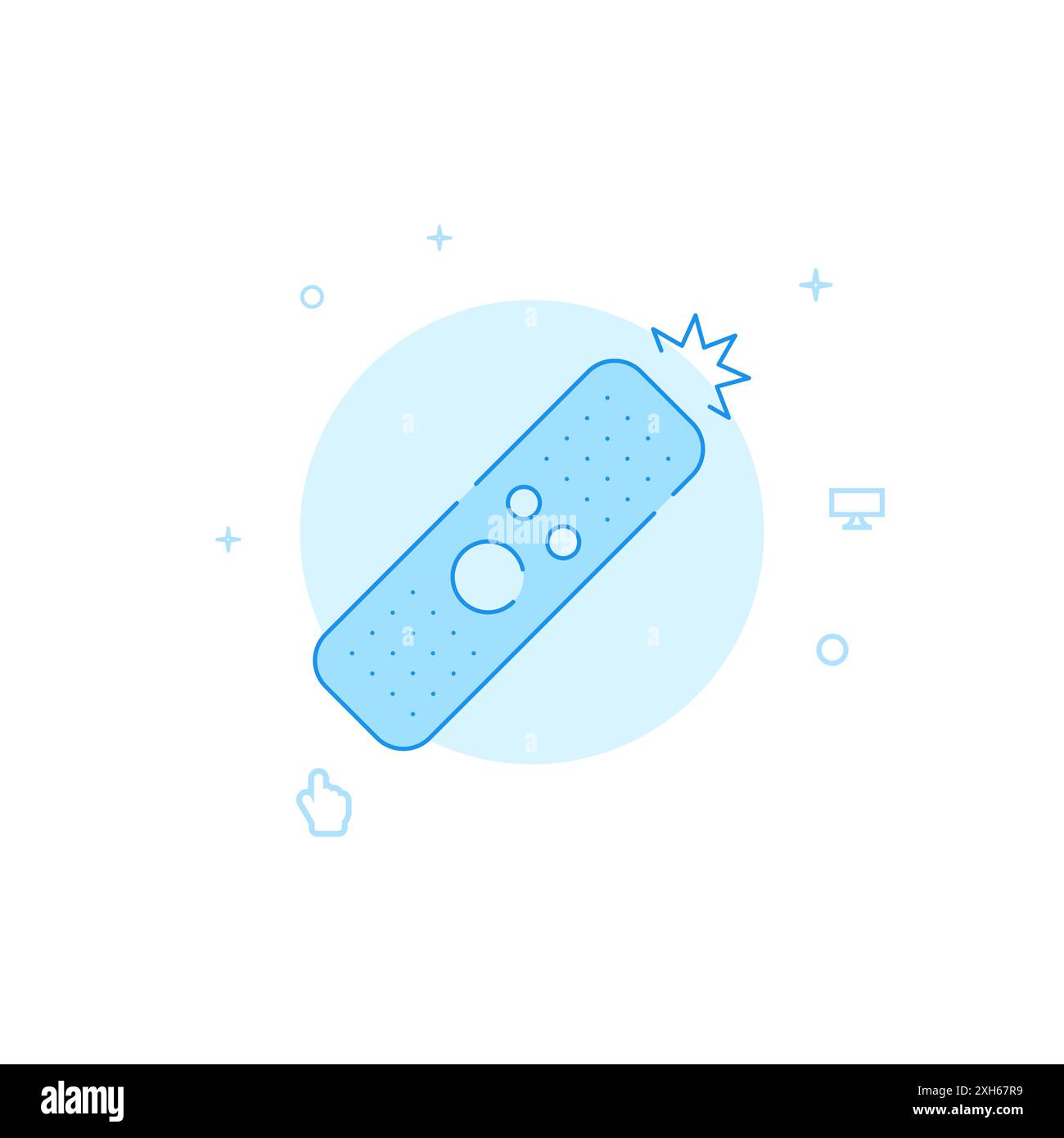 Blue remote control icon isolated Cut Out Stock Images & Pictures - Alamy