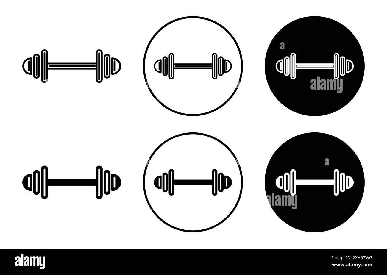 Barbell icon in simple Cut Out Stock Images & Pictures - Alamy