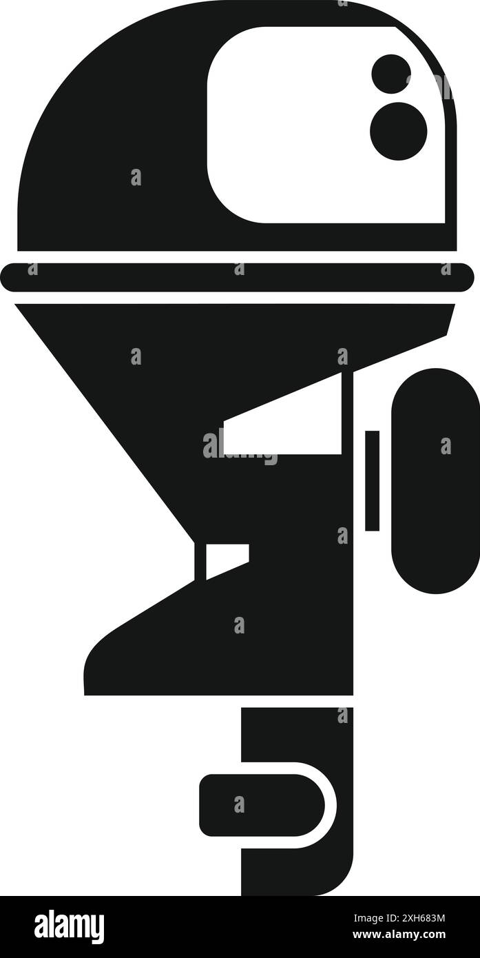 Outboard diesel motor engine Black and White Stock Photos & Images - Alamy