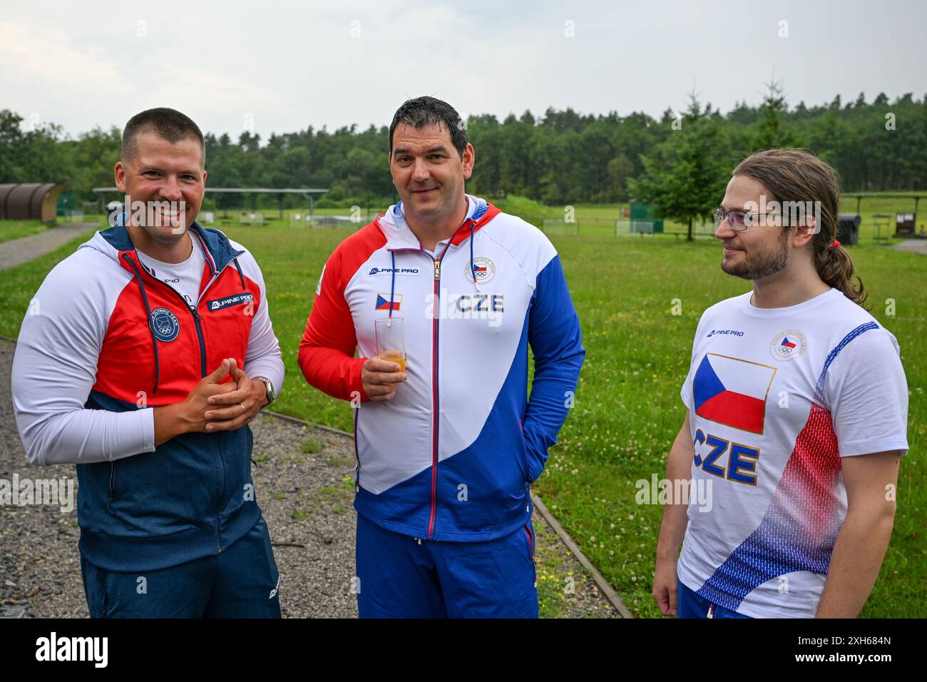 Brno, Czech Republic. 12th July, 2024. From left Jakub Tomecek, Jiri ...