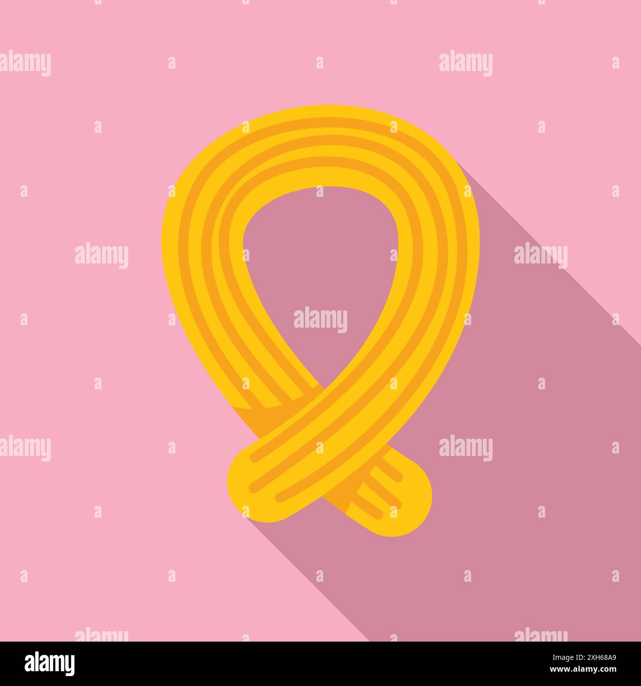 Single churro icon in flat style showing a traditional spanish pastry ...