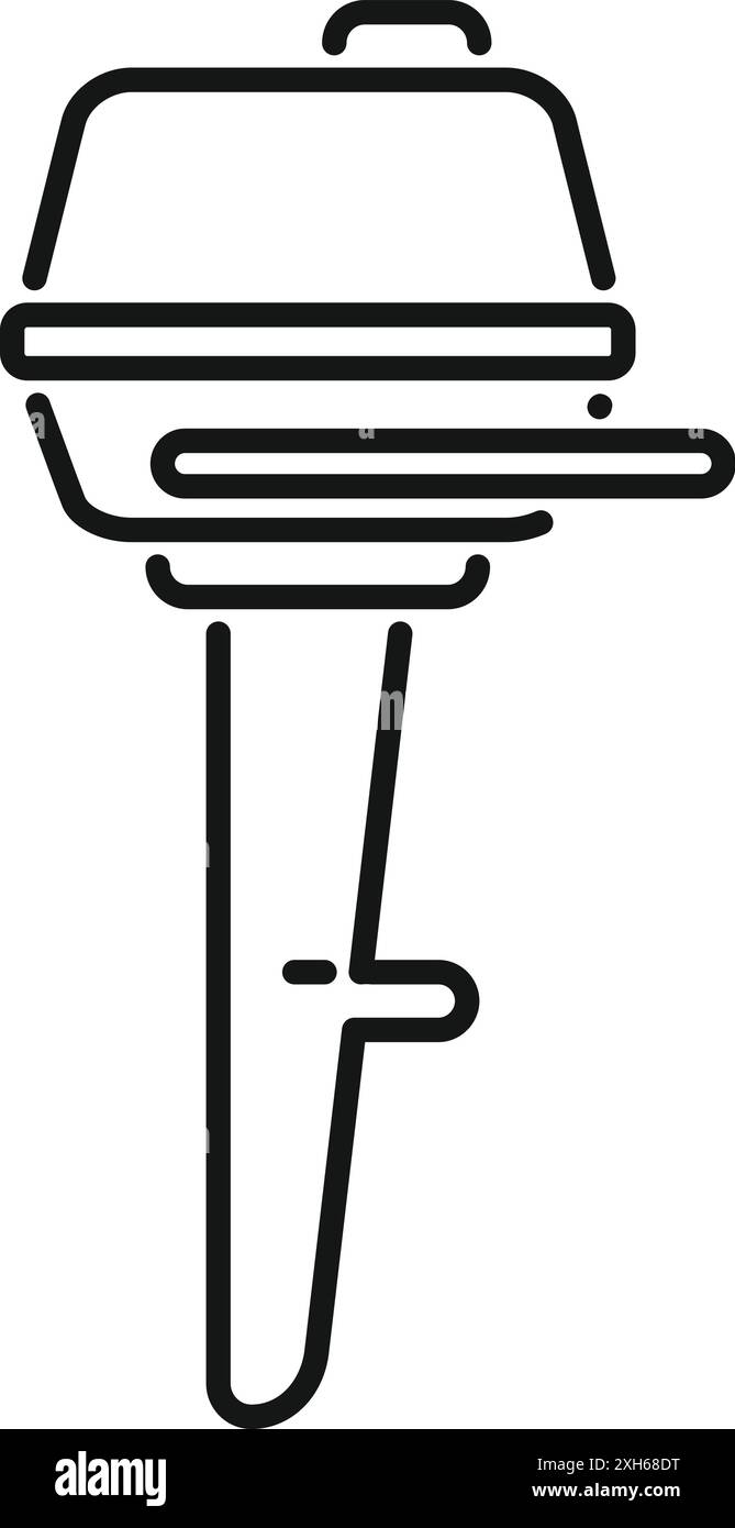 Simple boat motor icon with propeller, perfect for representing ...