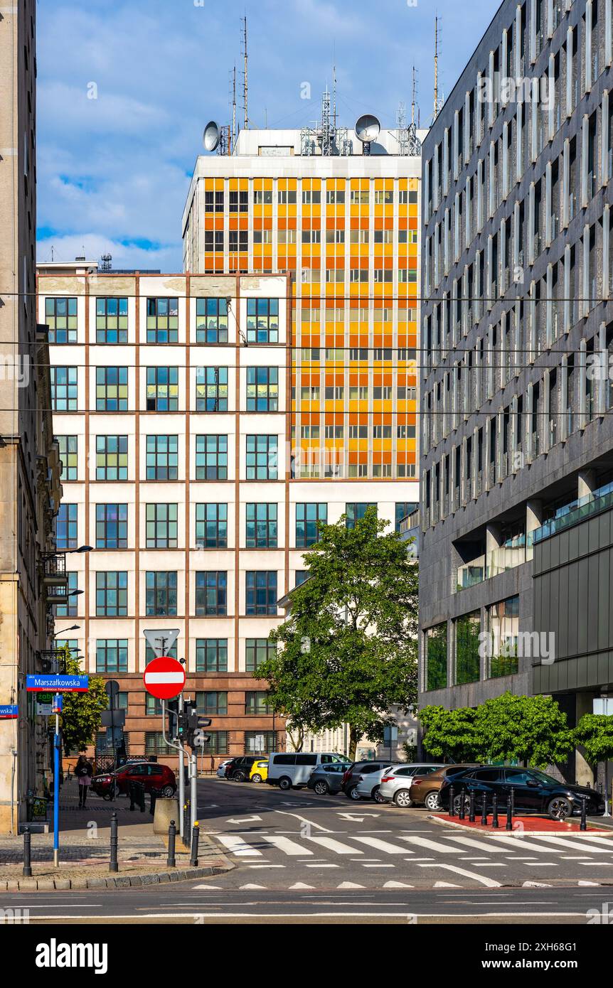 Warsaw, Poland - May 26, 2024: Srodmiescie downtown business district ...