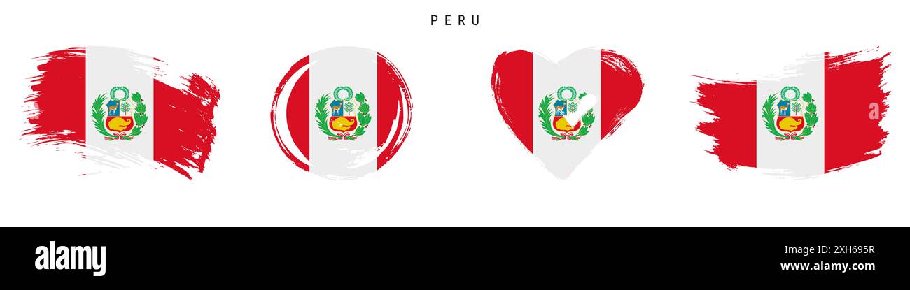 Brush stroke peru national Cut Out Stock Images & Pictures - Alamy