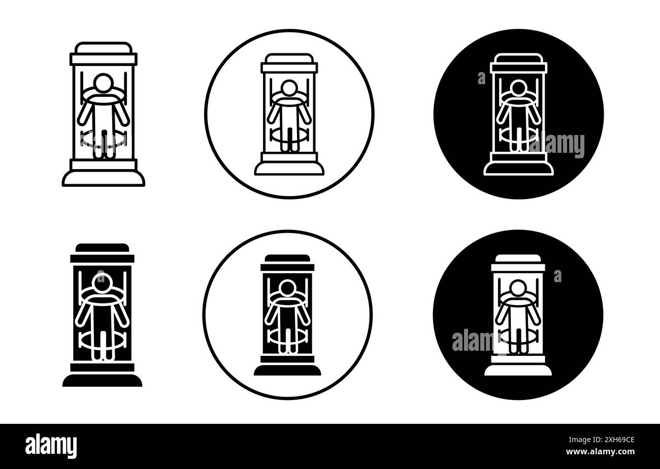 teleport icon Vector symbol or sign set collection in black and white ...