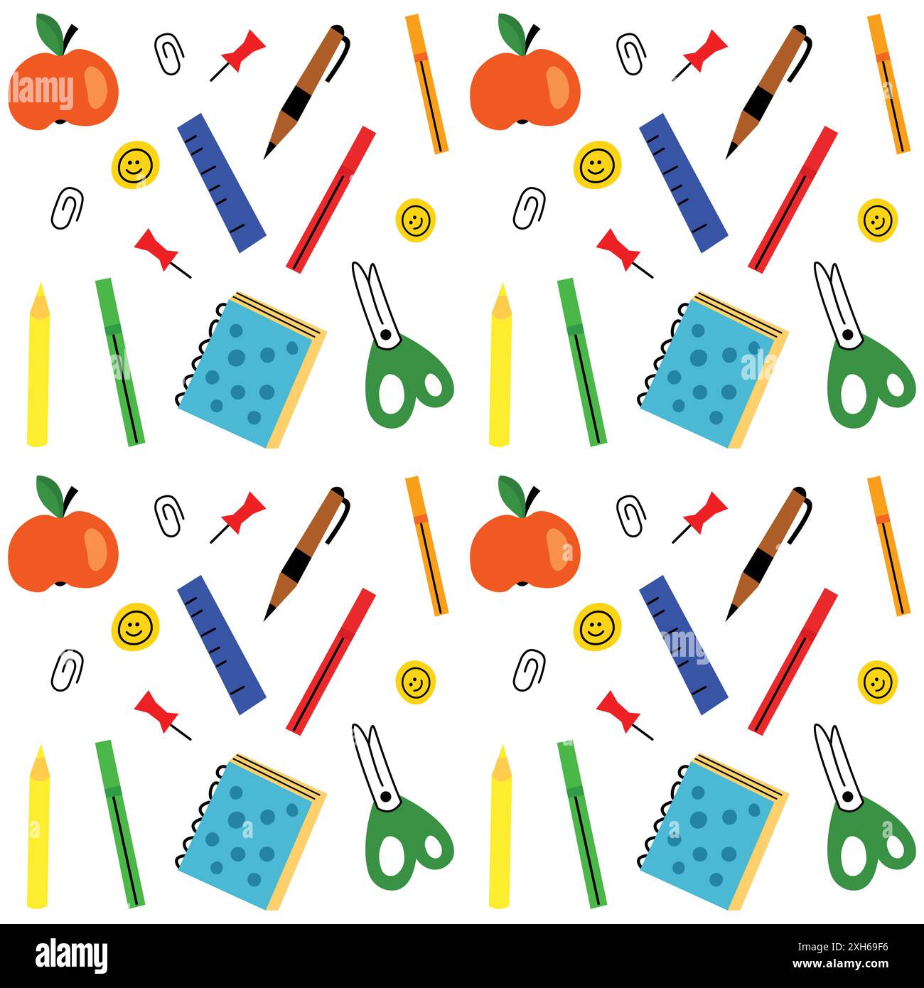 Seamless educational pattern Cut Out Stock Images & Pictures - Alamy