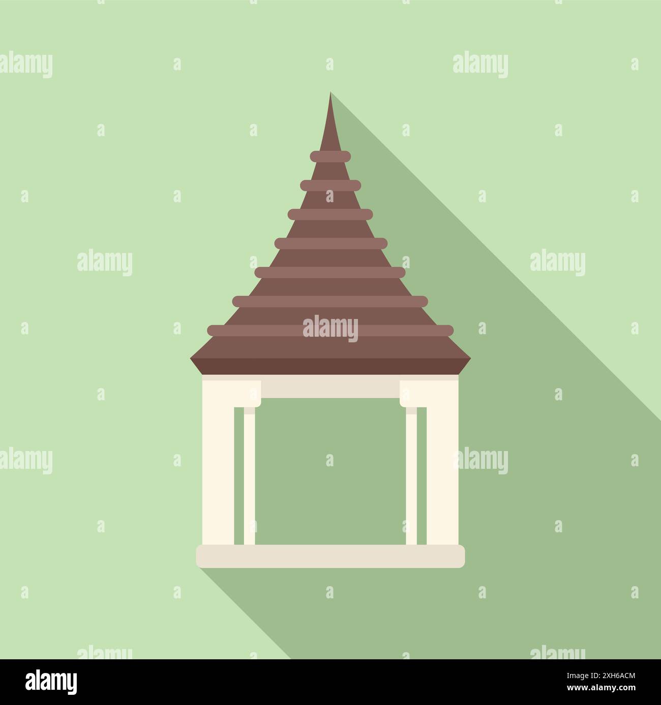 Asian pagoda building representing traditional oriental architecture ...