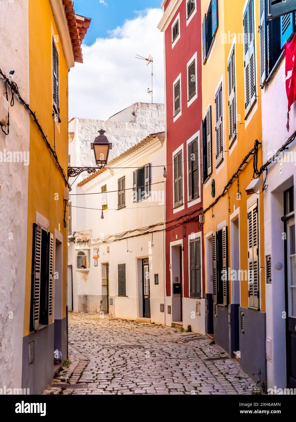 Colorful alley with charming traditional buildings Stock Photo - Alamy