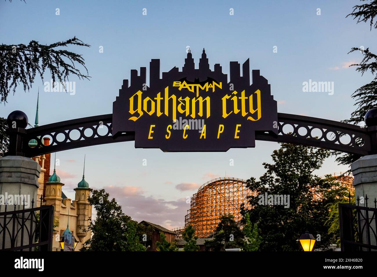 Madrid, Spain. 1 July 2024. Thrill seekers ride the new rollercoaster ...