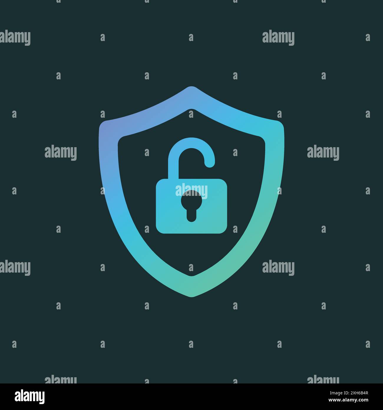 Secure icon in flat style. Privacy guarantee vector illustration on ...
