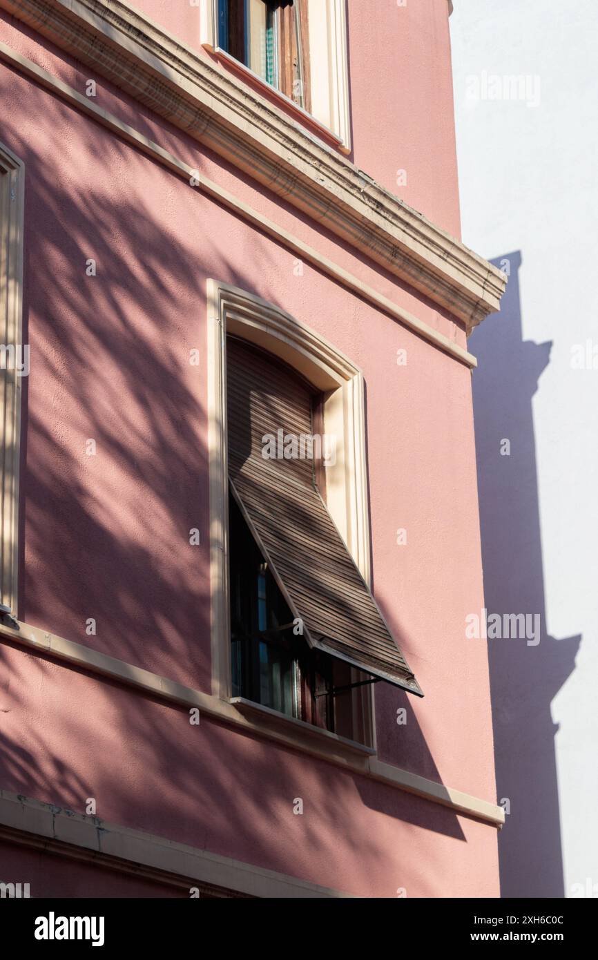 classic architecture with retractable wooden windows Stock Photo - Alamy