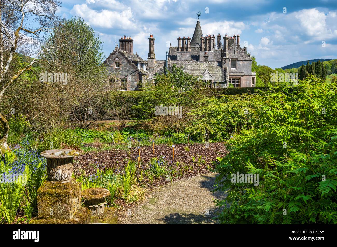 Dawyck House at Dawyck Botanic Garden, Stobo, near Peebles, Scottish ...
