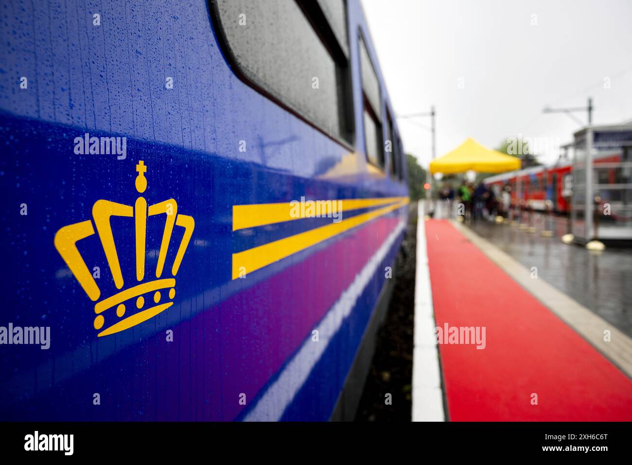 UTRECHT - The royal train at Maliebaan station during the transfer to ...