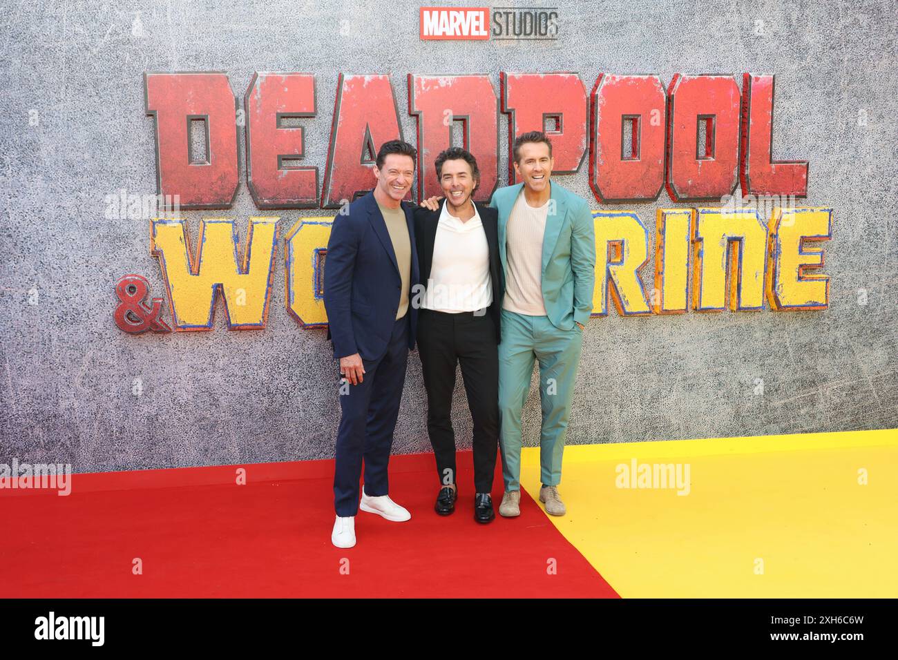 Hugh Jackman, Shawn Levy and Ryan Reynolds, Deadpool & Wolverine - UK Sneak Peek Event ...