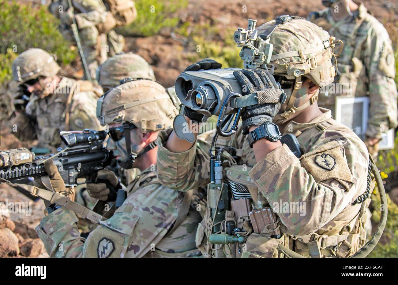 LASER DESIGNATOR in use by a US Army Soldier from the 2nd Squadron ...