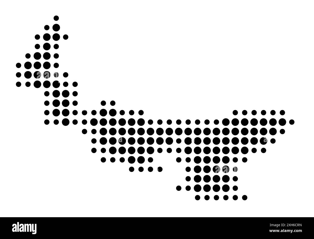 Symbol Map of the Province Prince Edward Island (Canada) showing the ...