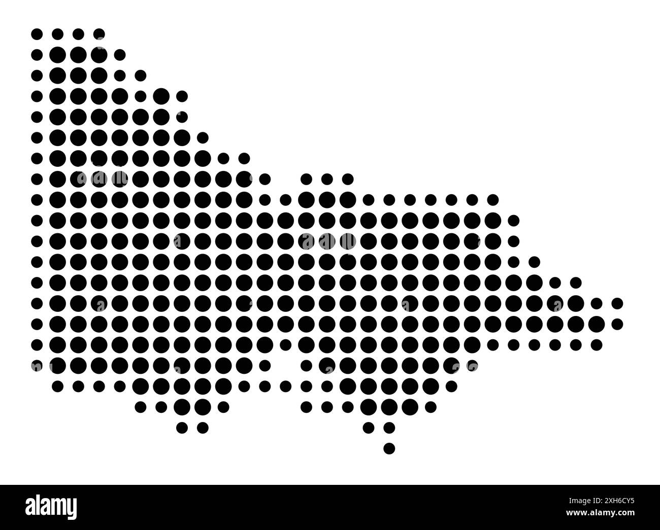 Symbol Map of the State Victoria (Australia) showing the state/province ...