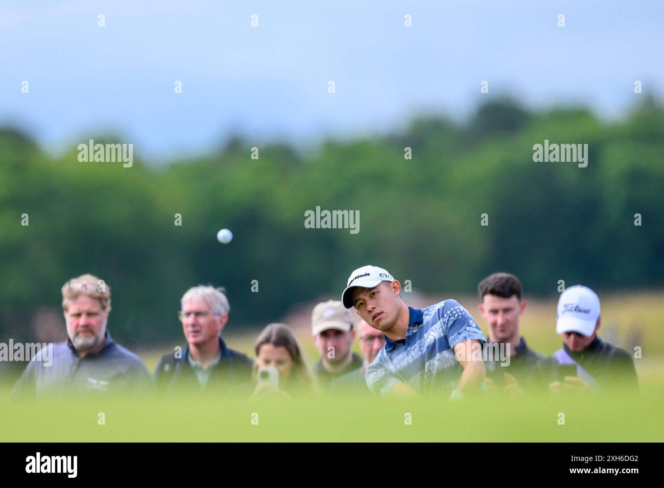 Colin Morikawa on the 16th hole during day two of the Genesis Scottish ...