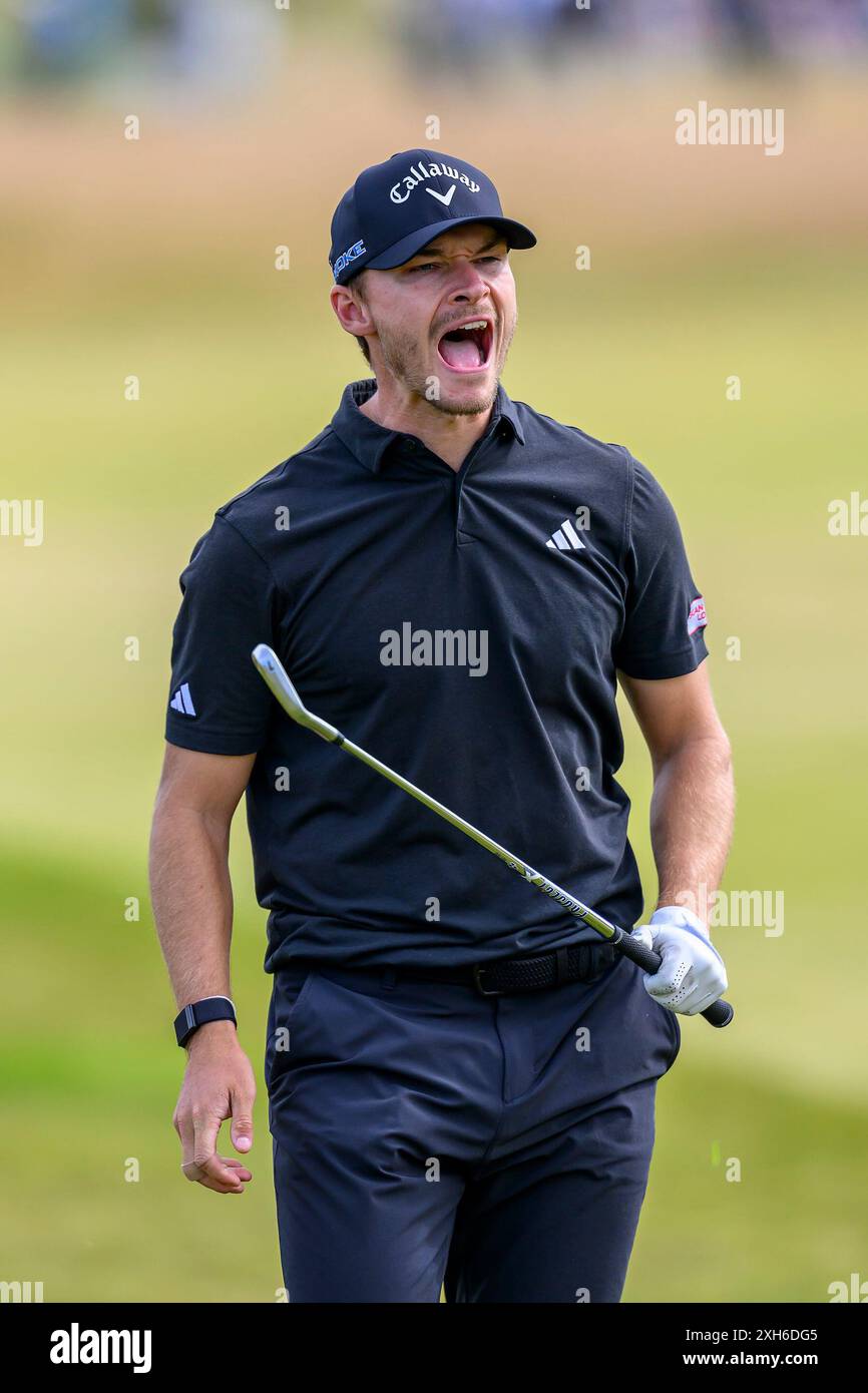 Nicolai Hojgaard on the 16th hole during day two of the Genesis ...