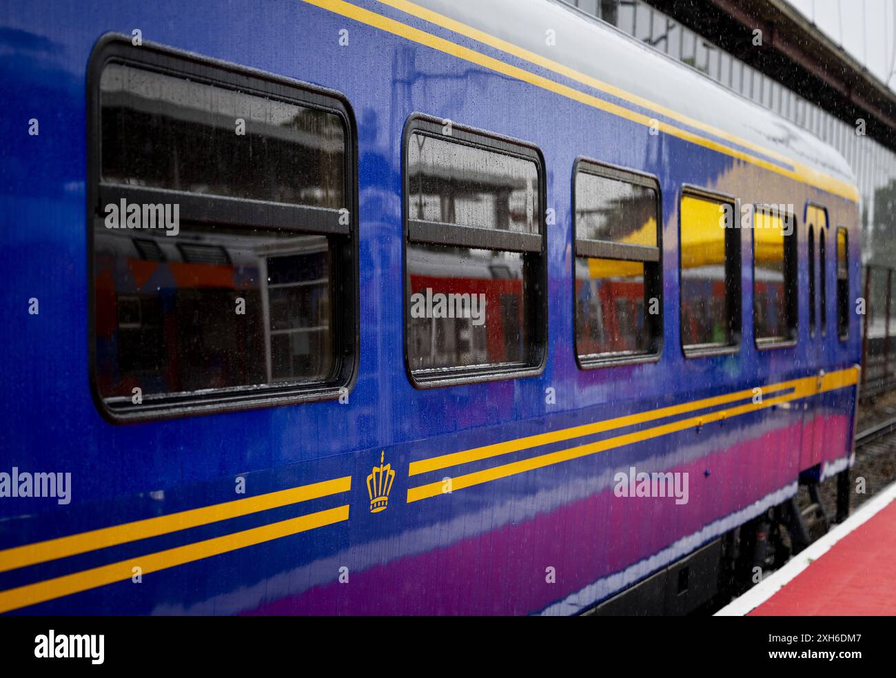 UTRECHT - The royal train at Maliebaan station during the transfer to ...