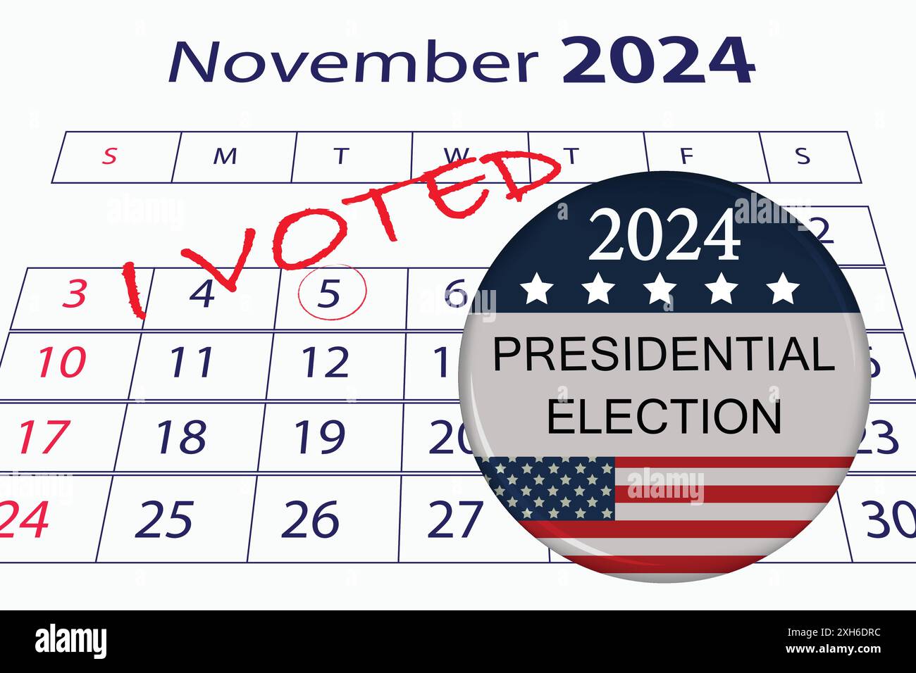 5th November date presidential election 2024 and I voted vector ... 5th November date presidential election 2024 and I voted vector ...