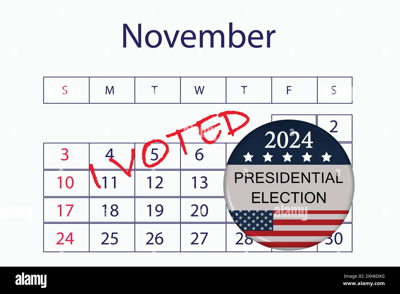 5th November date presidential election 2024 and I voted vector ... 5th November date presidential election 2024 and I voted vector ...
