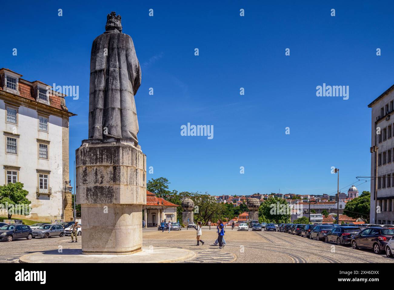 In Dom Dinis Square is the statue of King Dinis, founder of the ...