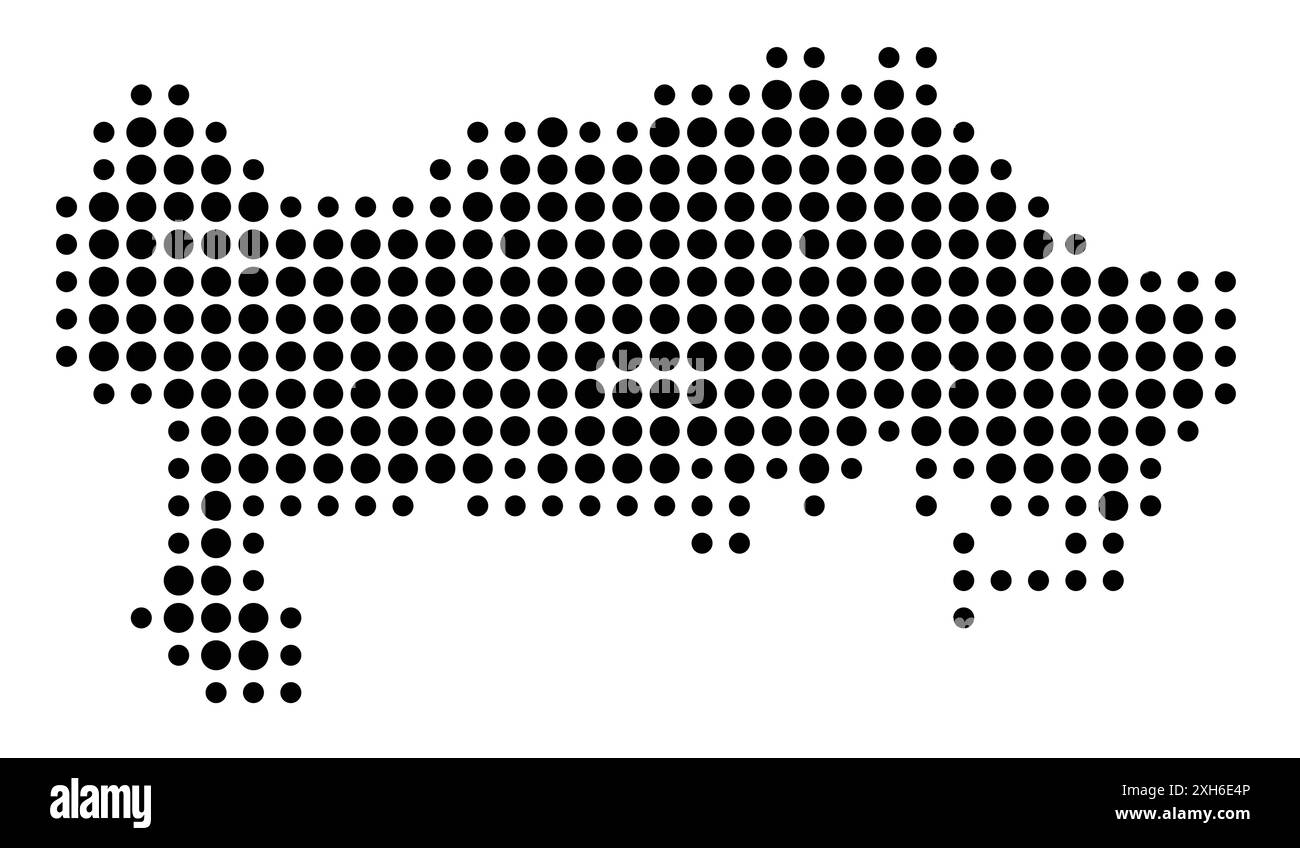 Symbol Map of the County Blekinge (Sweden) showing the state/province ...